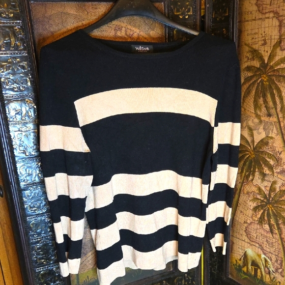 Willi Smith | Sweaters | Willi Smith Bkack Tan Sweater | Poshmark